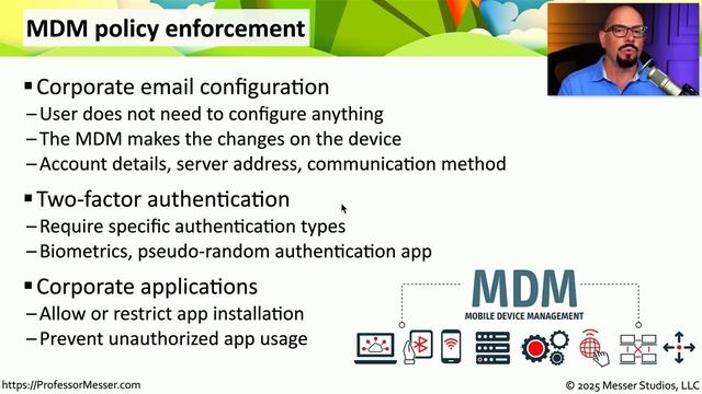 Mobile Device Management - CompTIA A  220-1201 - 1.3