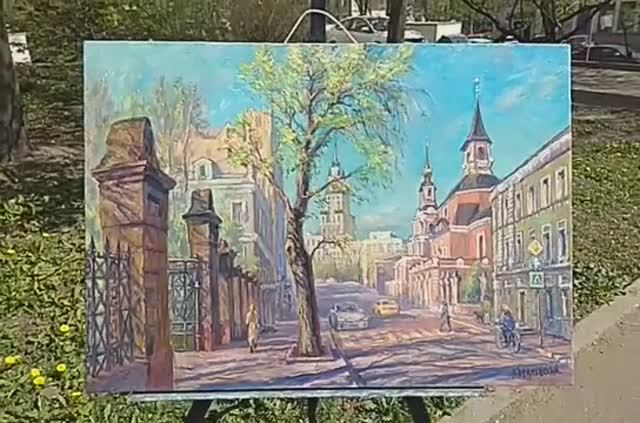 572. Весеннее утро на Новой Басманной 50х70, х.м., 2026