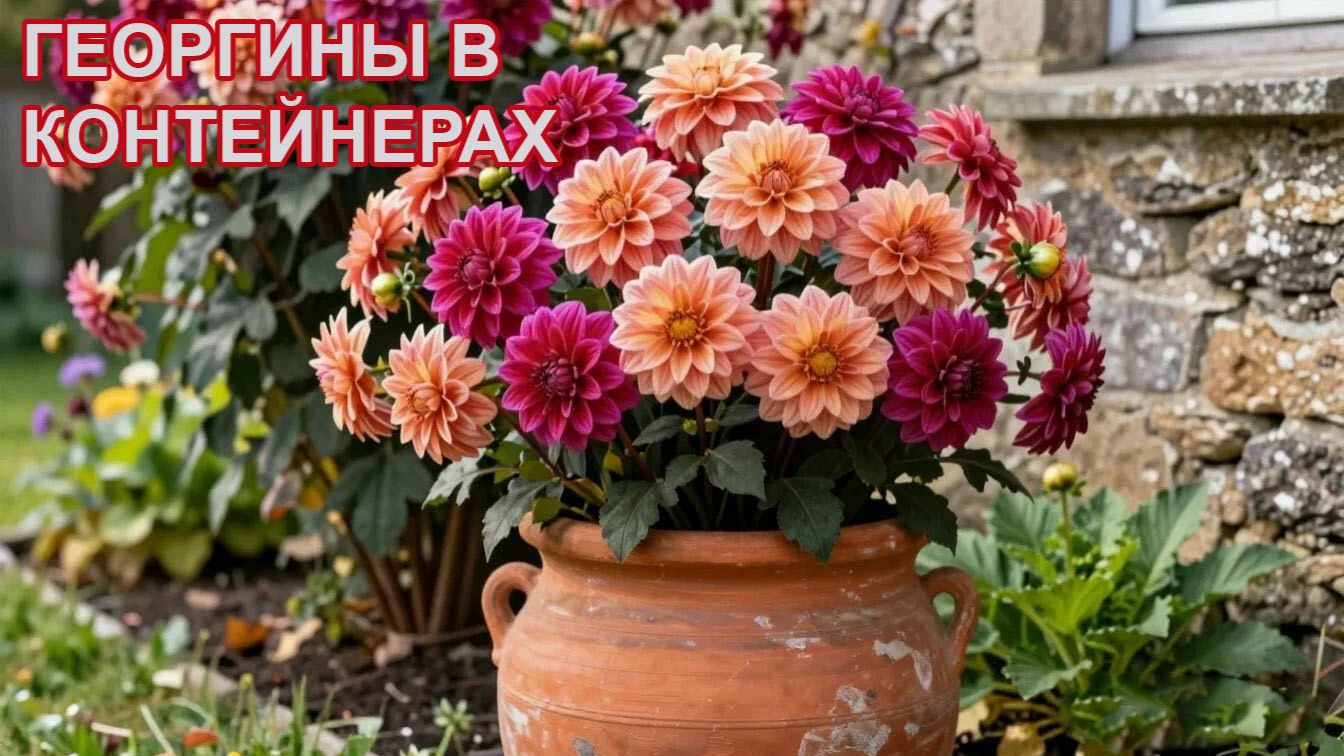 Выращивание георгин в контейнерах