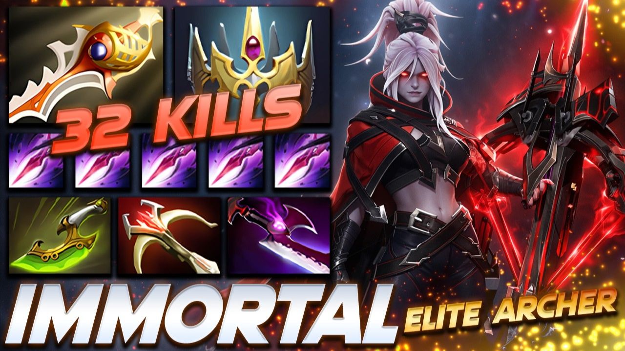 Drow Ranger Immortal Elite Archer — профессиональный геймплей в Dota 2 [Смотри и учись]