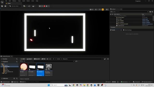 University Первая игра Понг
