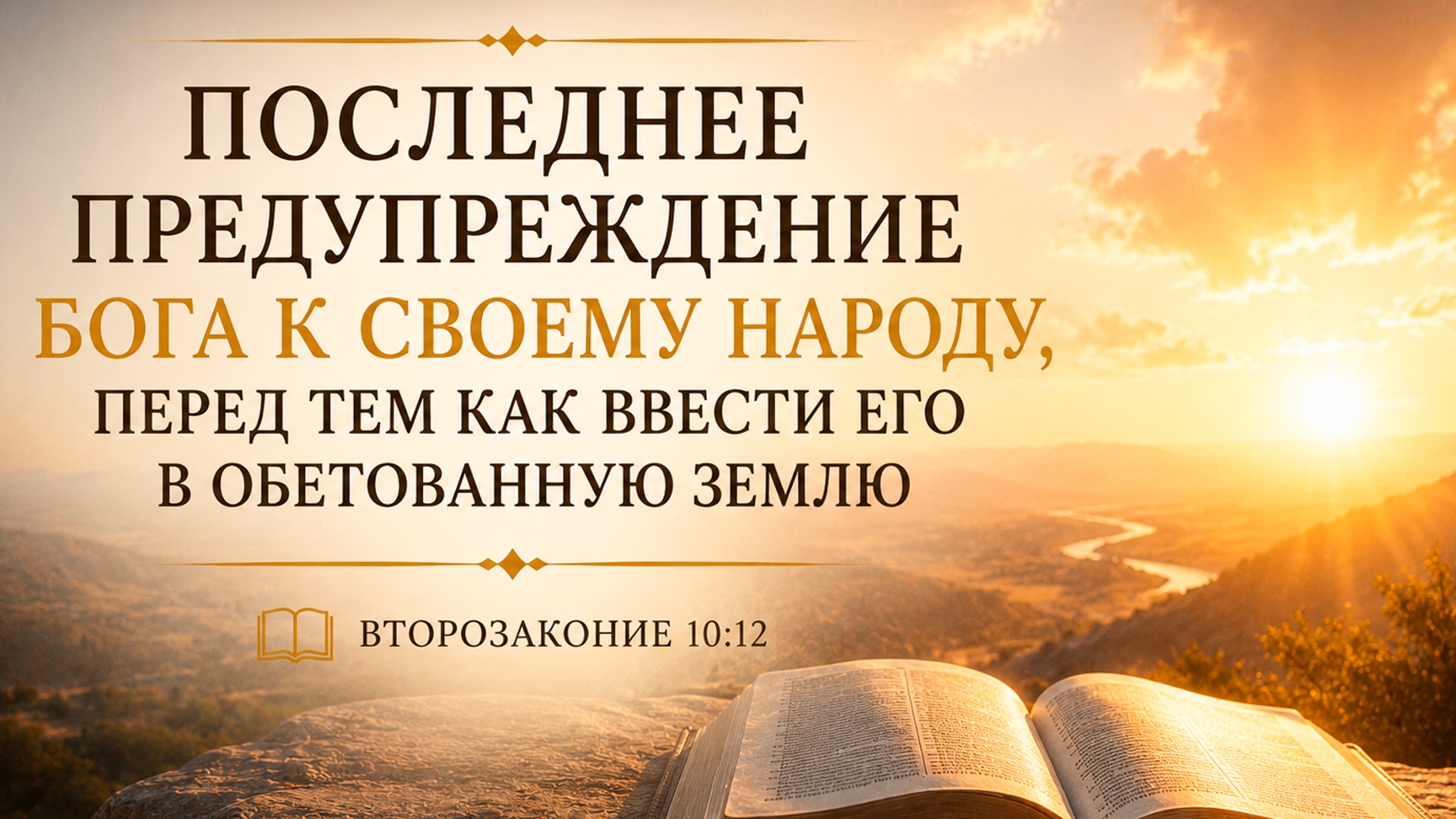 Последнее Божье предупреждение (Второзаконие 10:12) Проповедь 10 мая 2026 г.