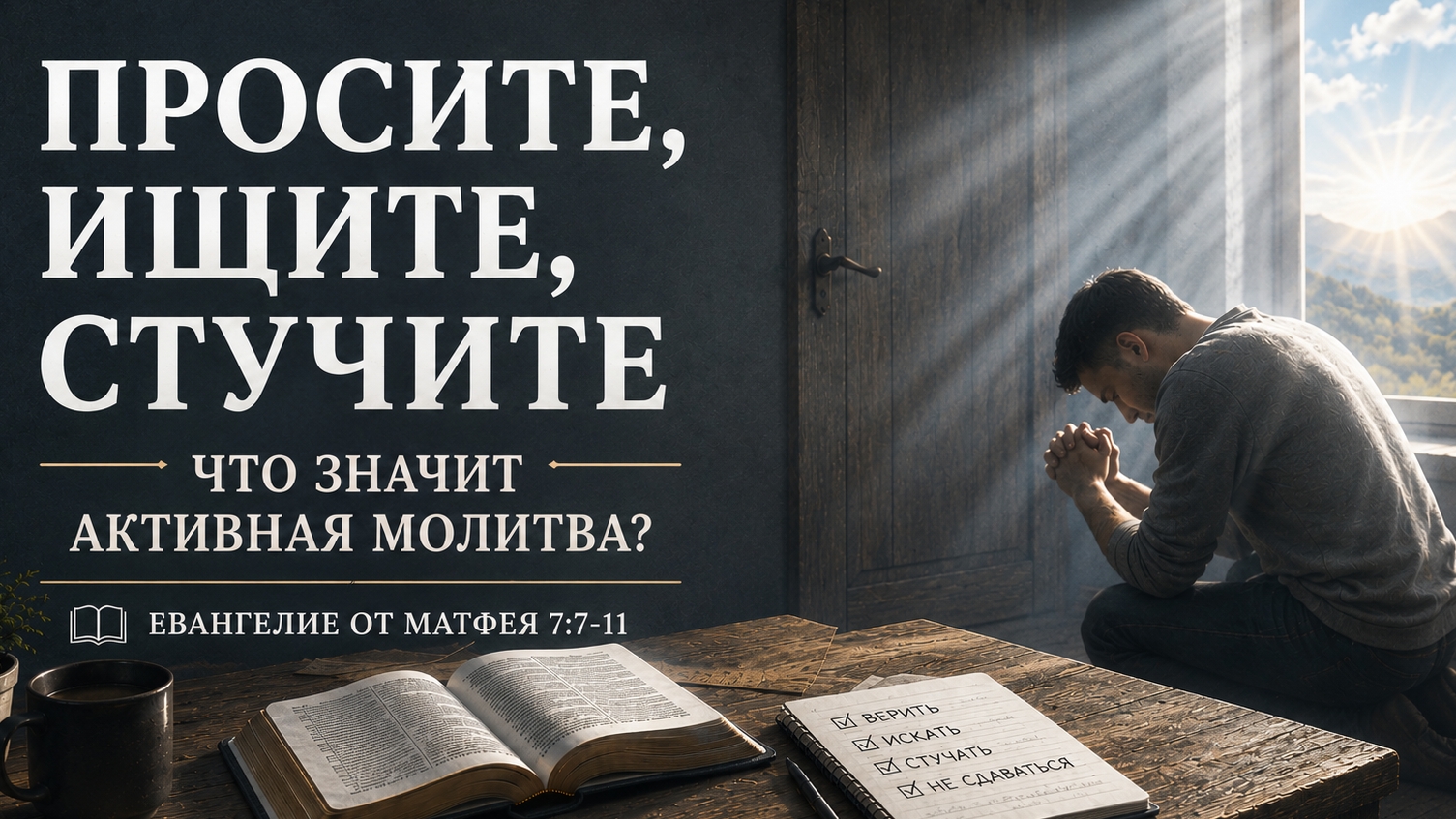 "Просите, ищите, стучите". Что значит - Активная молитва? (От Матфея 7:7-11) Проповедь 10 мая 2026 г
