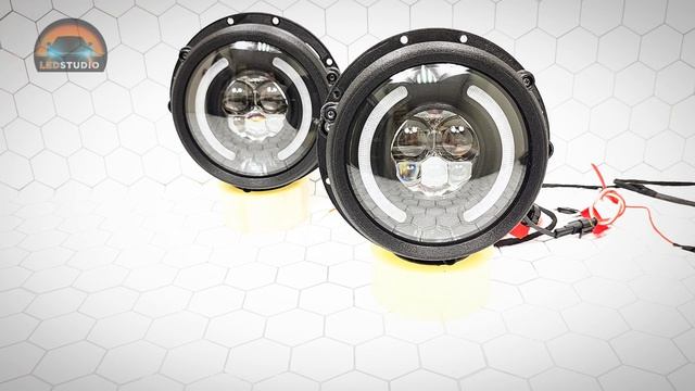 Фары светодиодные круглые фары 7D  #фары#лэдфары#тюнигфары#ledstudio#ledstudioekb