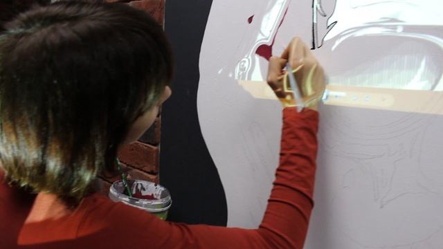 Как оживить стены барбершопа: процесс создания брутального арта 🎨⛓️