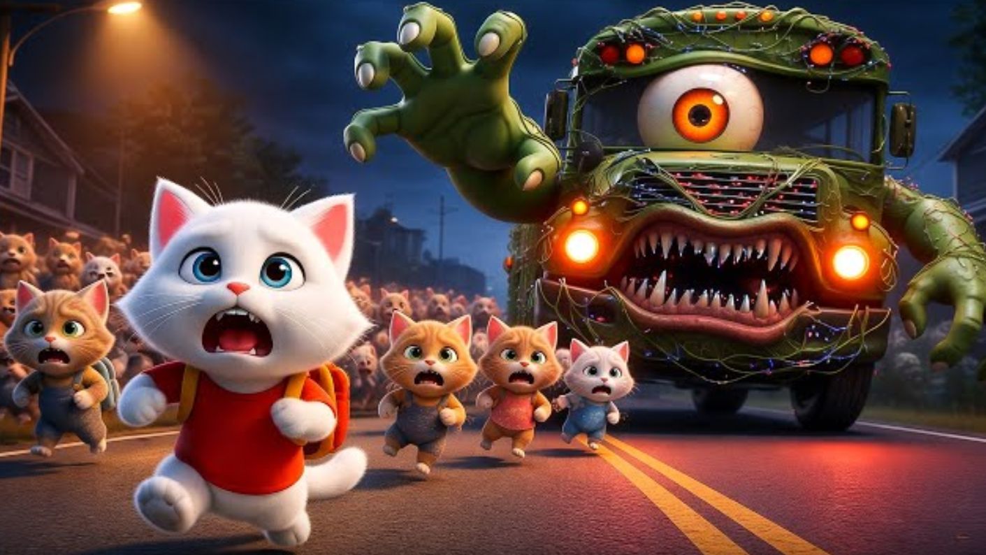 🐱🚌Счастливая поездка любопытного котенка на автобусе и его друзья | короткометражный фильм