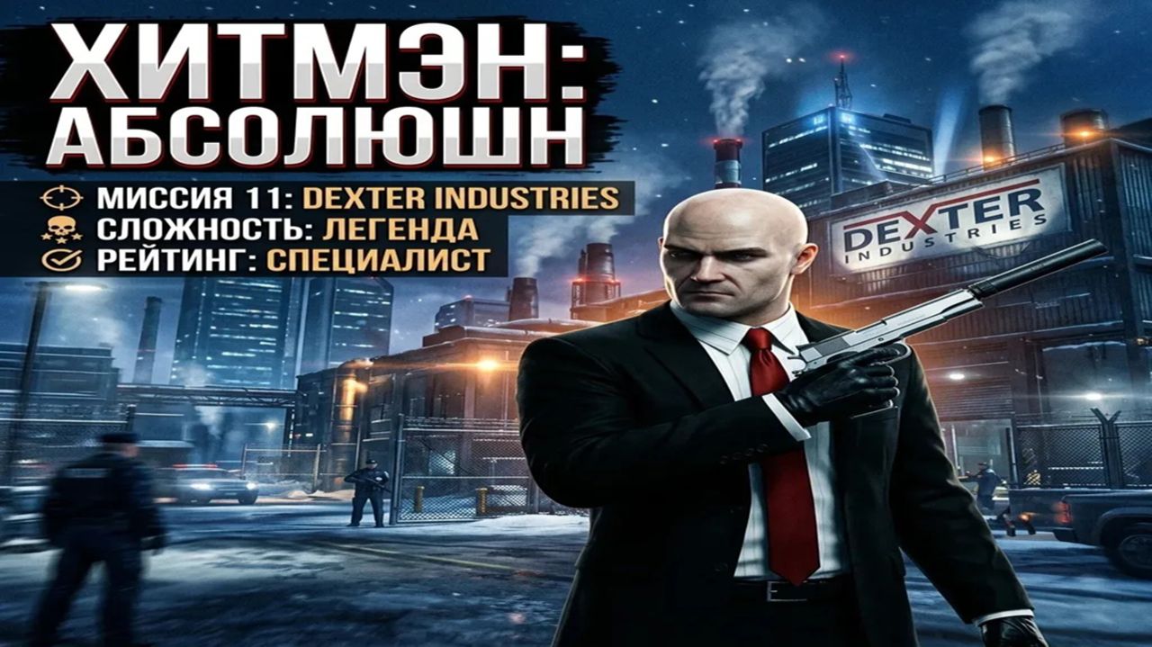 Hitman Absolution/Миссия одиннадцать/ Декстер Индастриз/Легенда Рейтинг/Специалист.