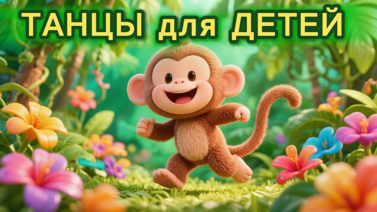 ТАНЦЫ для детей | танцы для малышей. Танцуем с обезьянкой 🙉🌴