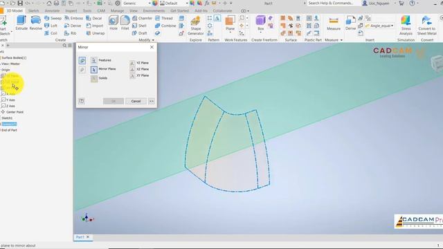 #163 Autodesk Inventor 2020. Поверхностное моделирование