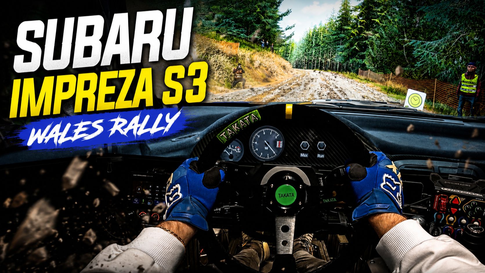 Полет по Уэльсу на Subaru Impreza S3 | Ралли с тремя экранами от первого лица