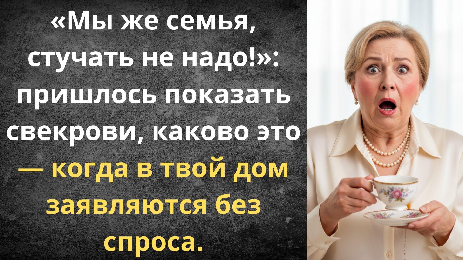 Отучила свекровь ходить без спроса | Истории из жизни