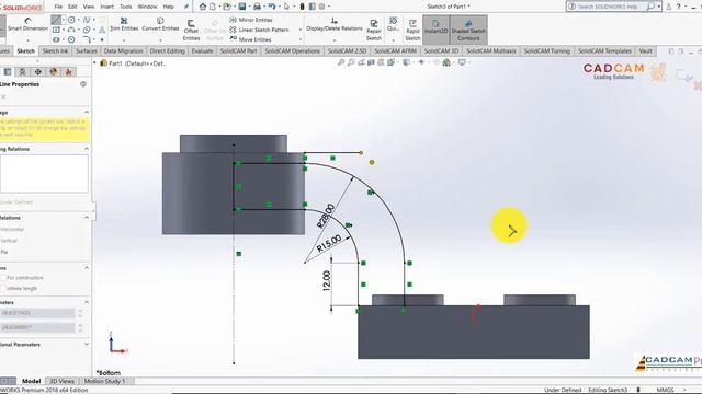 #28 SolidWorks 2018. Модель кронштейна