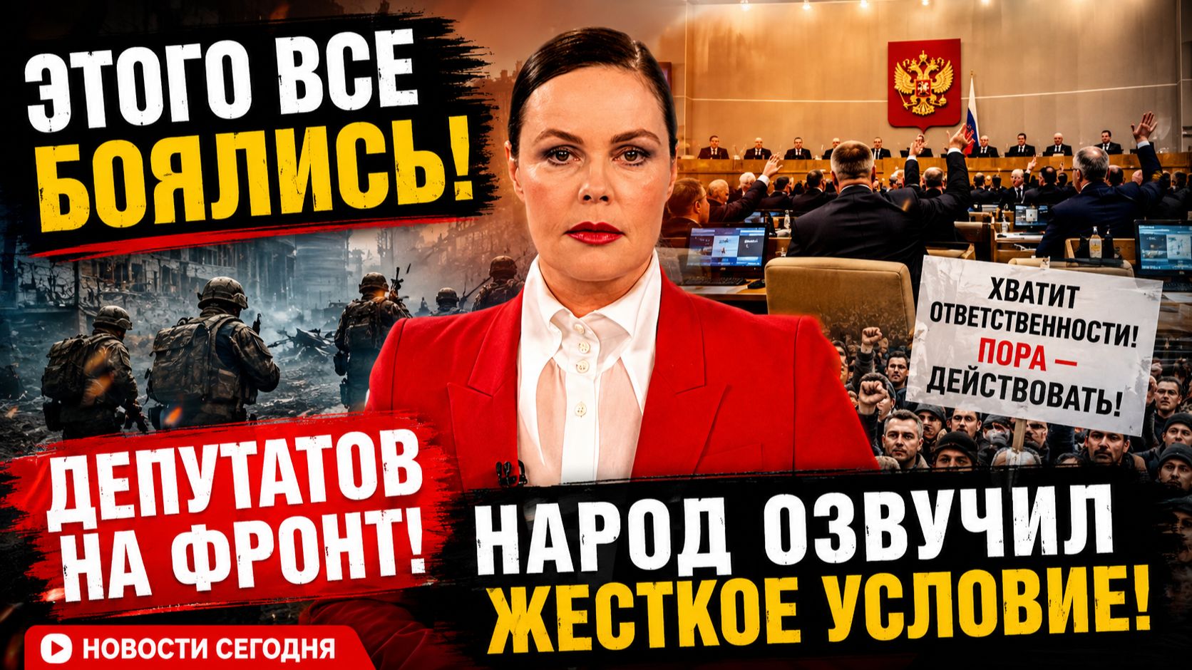 ДЕПУТАТОВ НА ФРОНТ! НАРОД ОЗВУЧИЛ ЖЕСТКОЕ УСЛОВИЕ НОВОСТИ СЕГОДНЯ