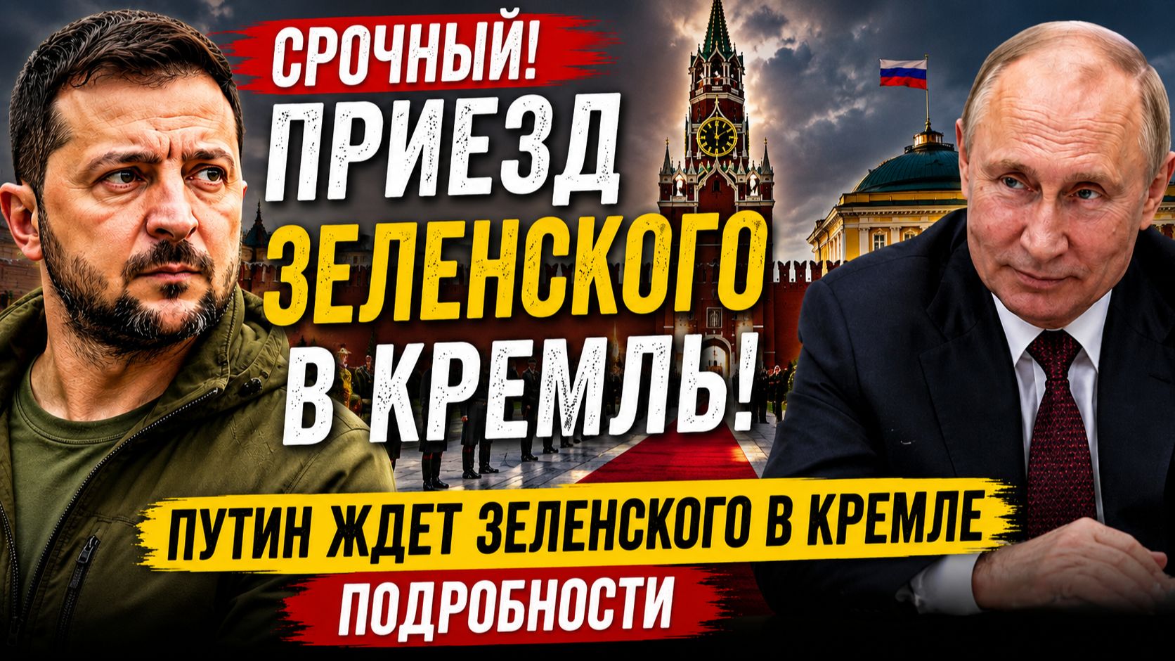Срочный Приезд Зеленского в Кремль! Путин Ждет Зеленского в кремле. Подробности