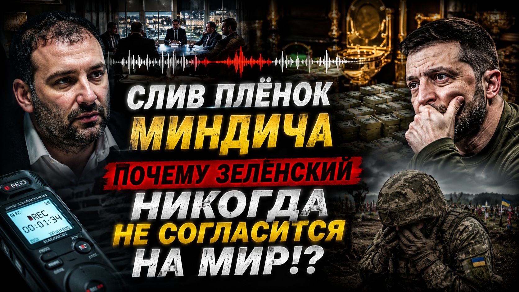 СЛИВ ПЛЁНОК МИНДИЧА: почему Зеленский никогда не согласится на мир!?