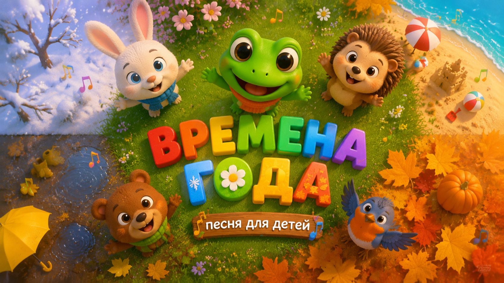 Квакуша - «Времена Года»  | Весёлая детская песня про времена года | Детские песни | Квакваландия