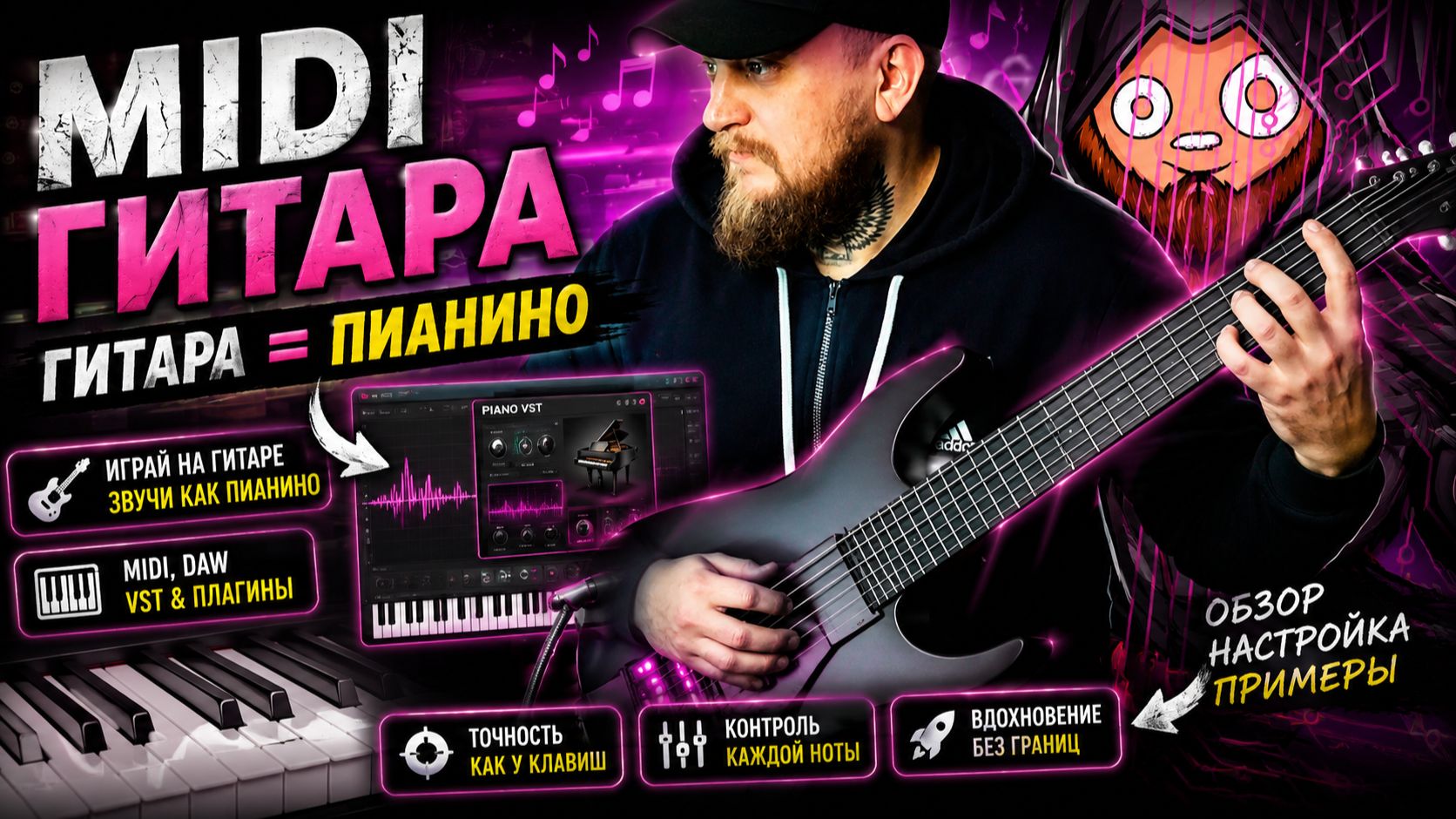 AEROBAND GUITAR AG01 // ОБЗОР // Отличное MIDI устройство