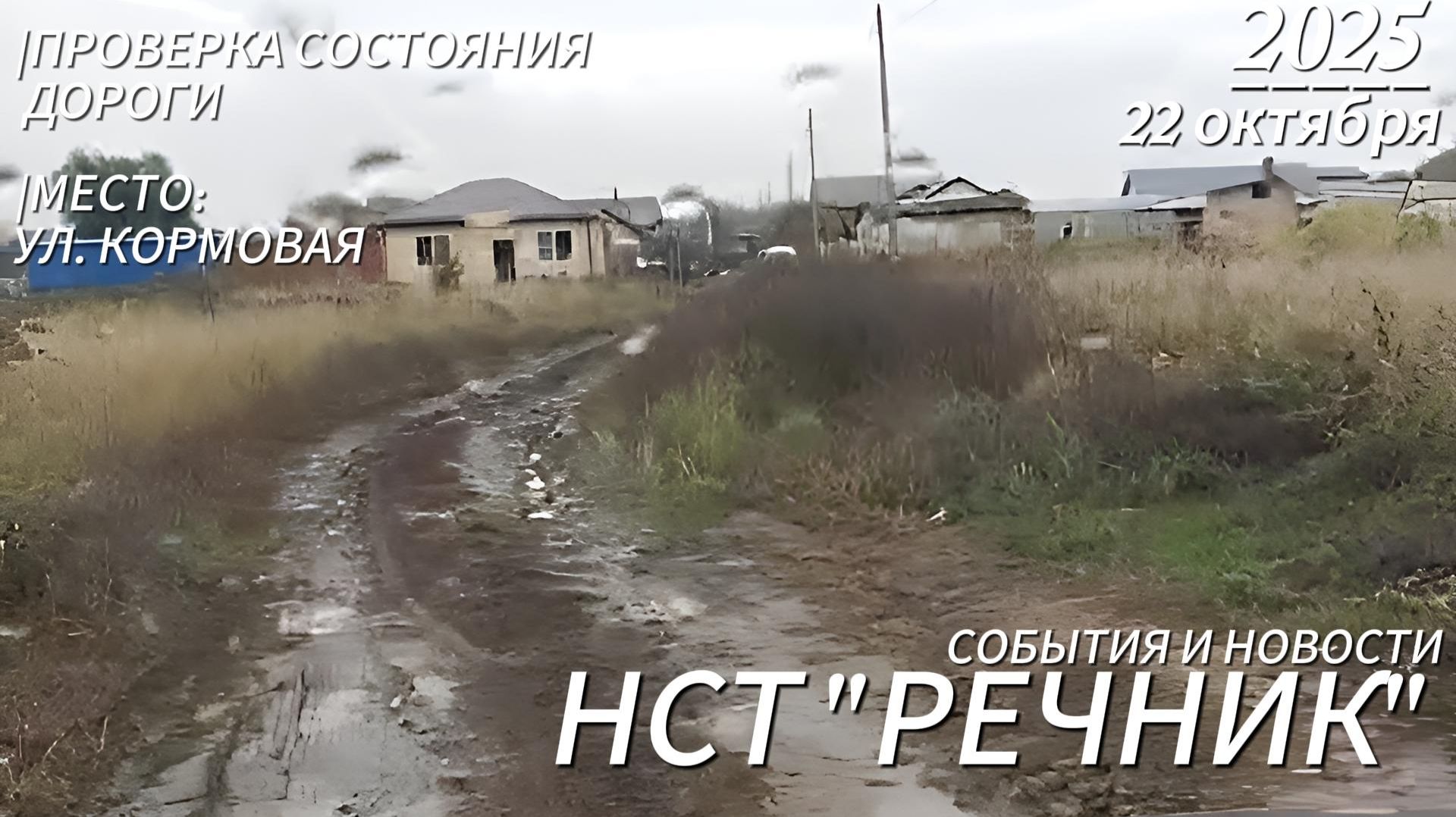 Проверка состояния дороги на ул. Кормовая 22.10.2025 | Новости НСТ "Речник"