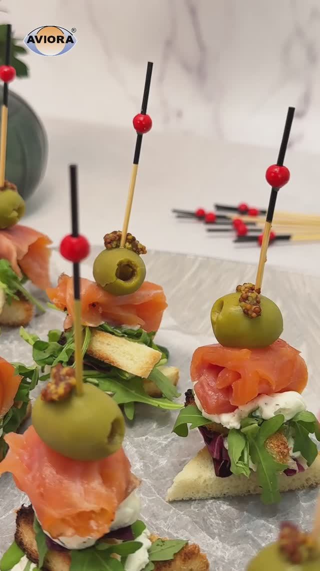 Канапе с красной рыбой