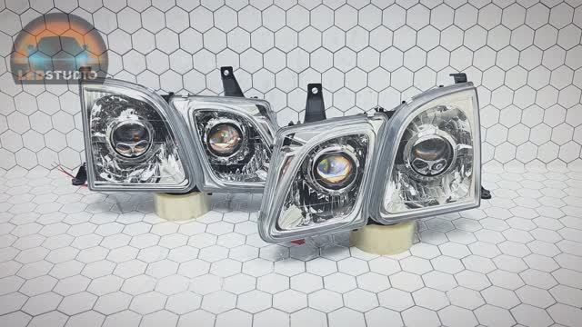 Lexus LX 470 светодиодные фары с мощными Bi led Ledstudio