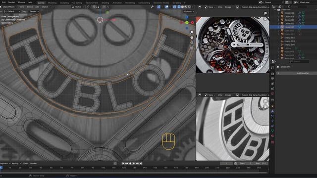 07-Hublot-Watch-Modeling-Part 07-Blender-7