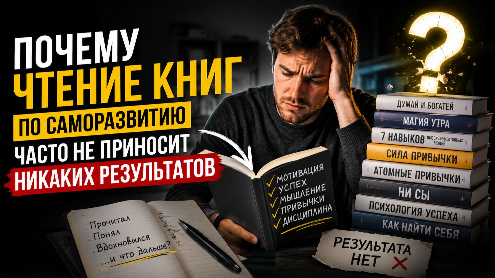 Почему чтение книг по саморазвитию часто не приносит никаких результатов