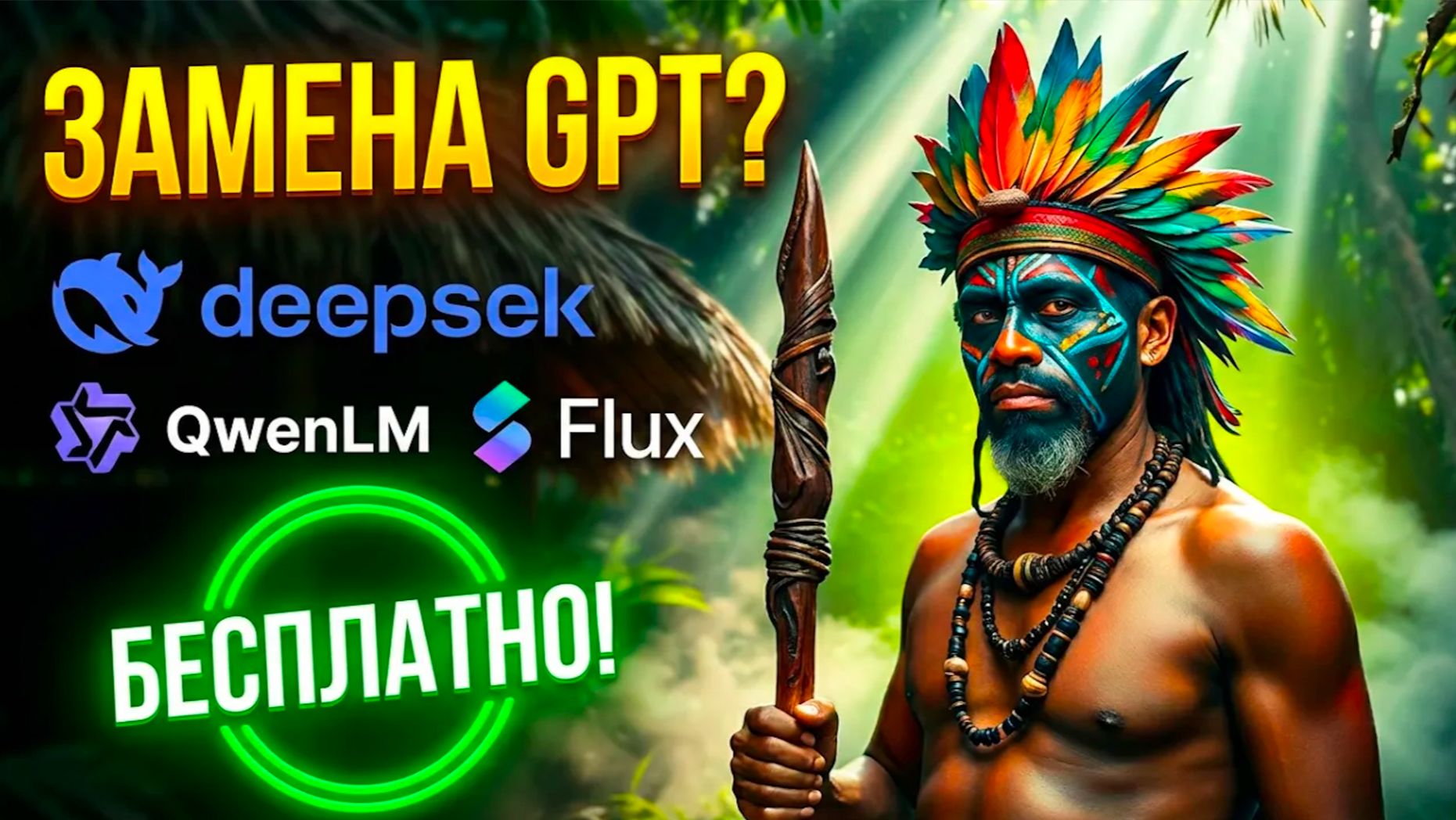 3 нейросети бесплатно. Deepseek, Qwenlm, Krea-Flux