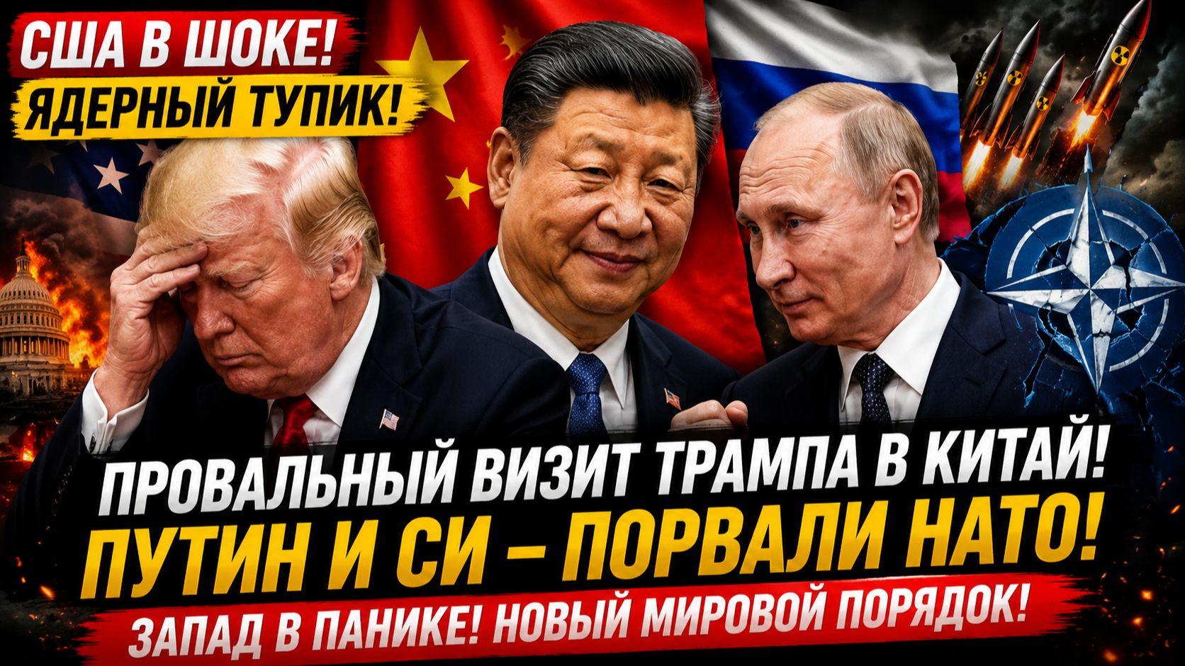 США В ШОКЕ! Ядерный тупик провальный визит Трампа в Китай Путин и Си ПОРВАЛИ НАТО