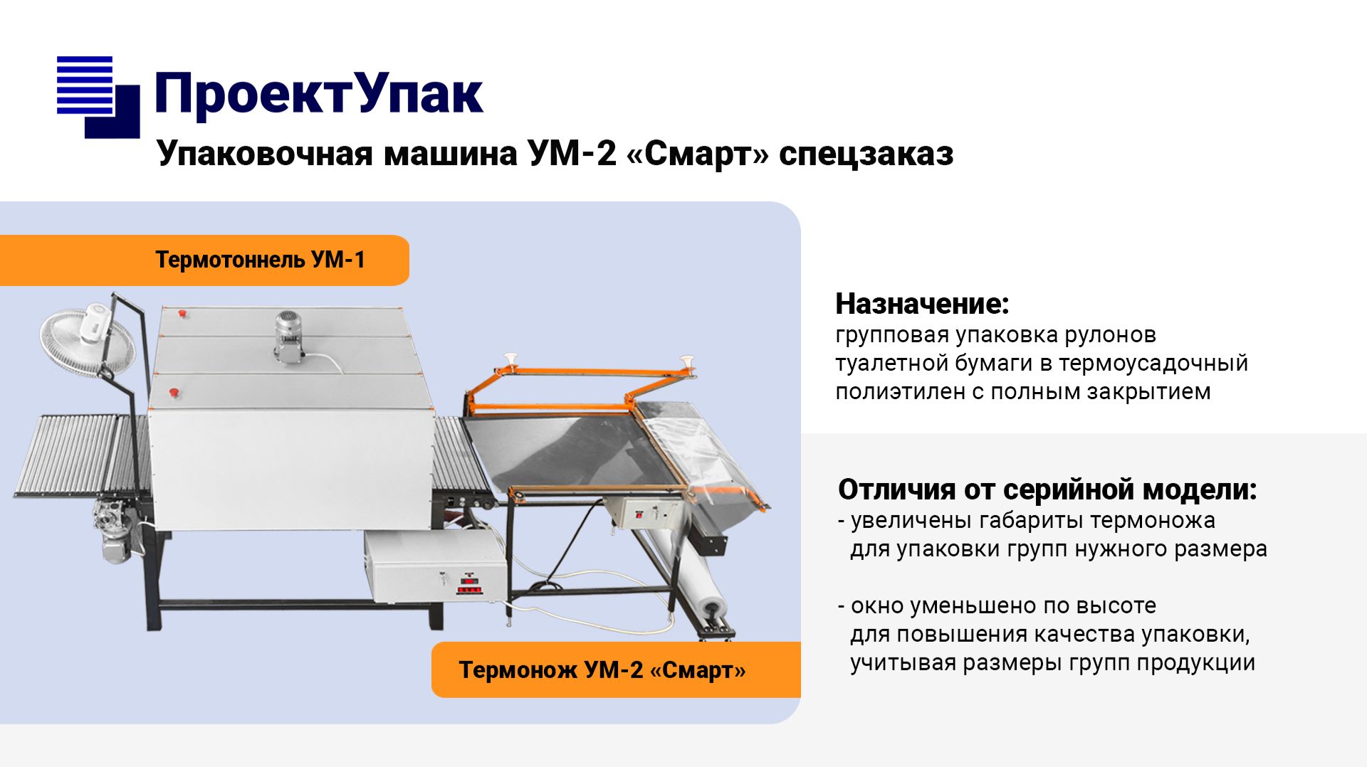 Групповая упаковка рулонов туалетной бумаги в термоусадочный полиэтилен
