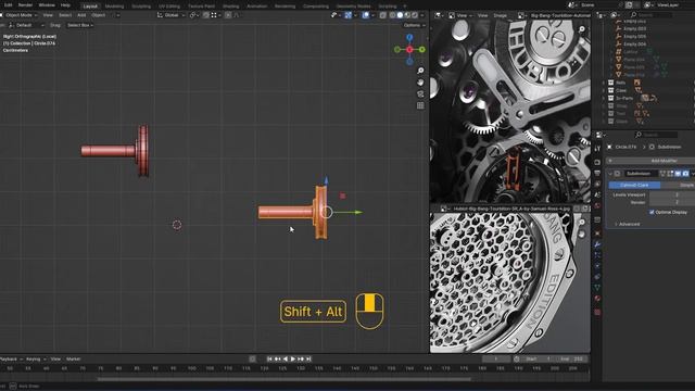 13-Hublot-Watch-Modeling-Part 13-Blender-13