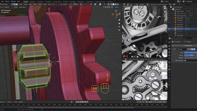 12-Hublot-Watch-Modeling-Part 12-Blender-12