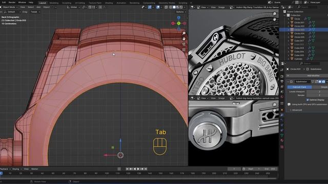 04-Hublot-Watch-Modeling-Part 04-Blender-4