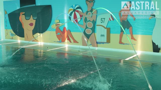 Применение водных пушек Jumping Jet в бассейне