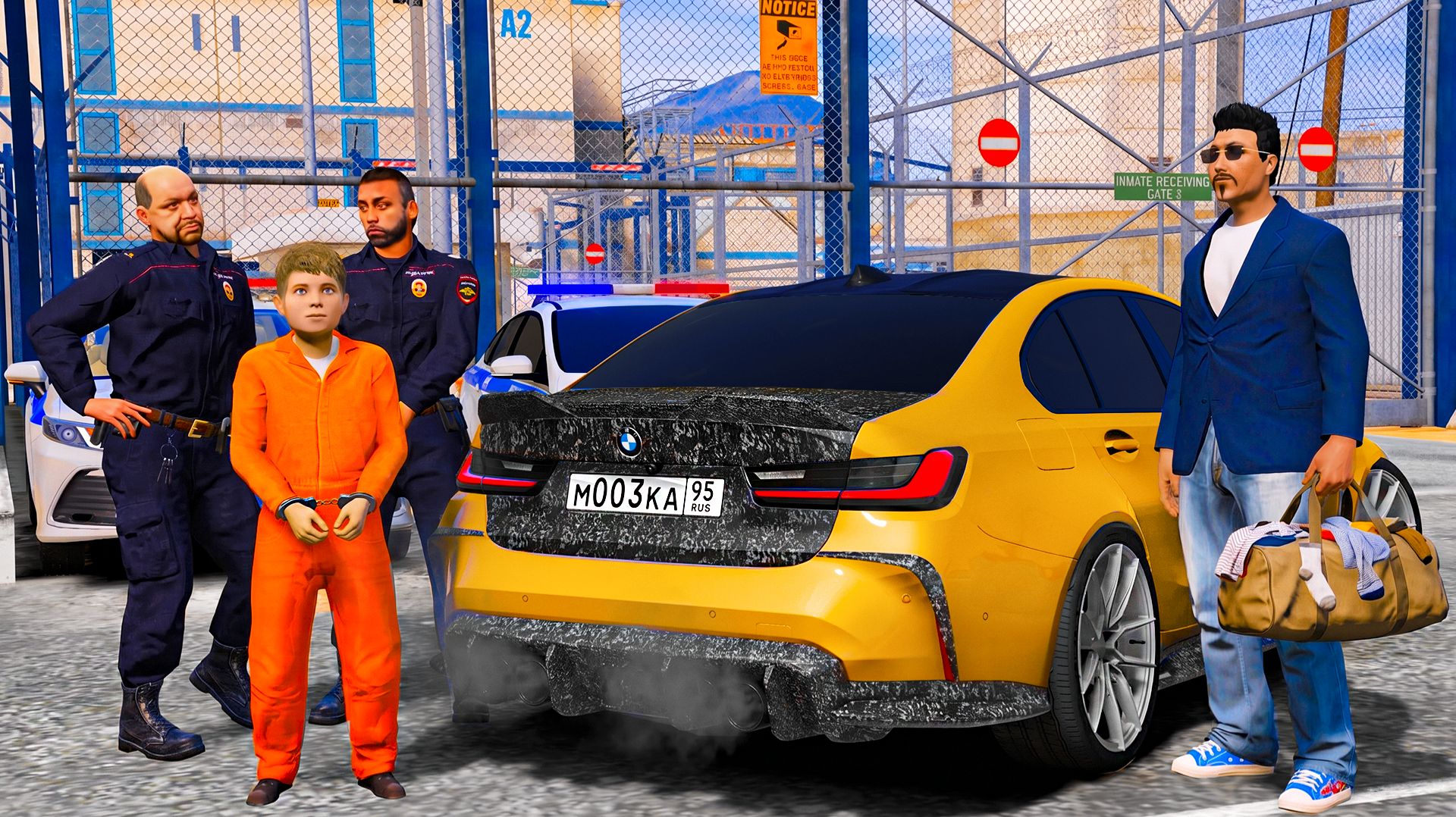 ОТЕЦ И СЫН В GTA 5 - СЫН ВЫШЕЛ ИЗ ТЮРЬМЫ!? УСТРОИЛ ШКОЛЬНИКУ ДЕНЬ МЕЧТЫ! 🌊ВОТЕР