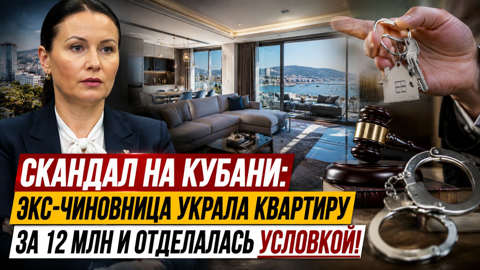 Скандал на Кубани Экс-чиновница украла квартиру за 12 млн и отделалась условкой!