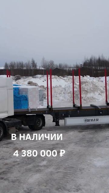 Полуприцеп лесовоз (сортиментовоз) Braver BC-3 SAF (дисковые оси)