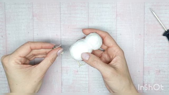 Ватная игрушка "Сонный совёнок", часть 1