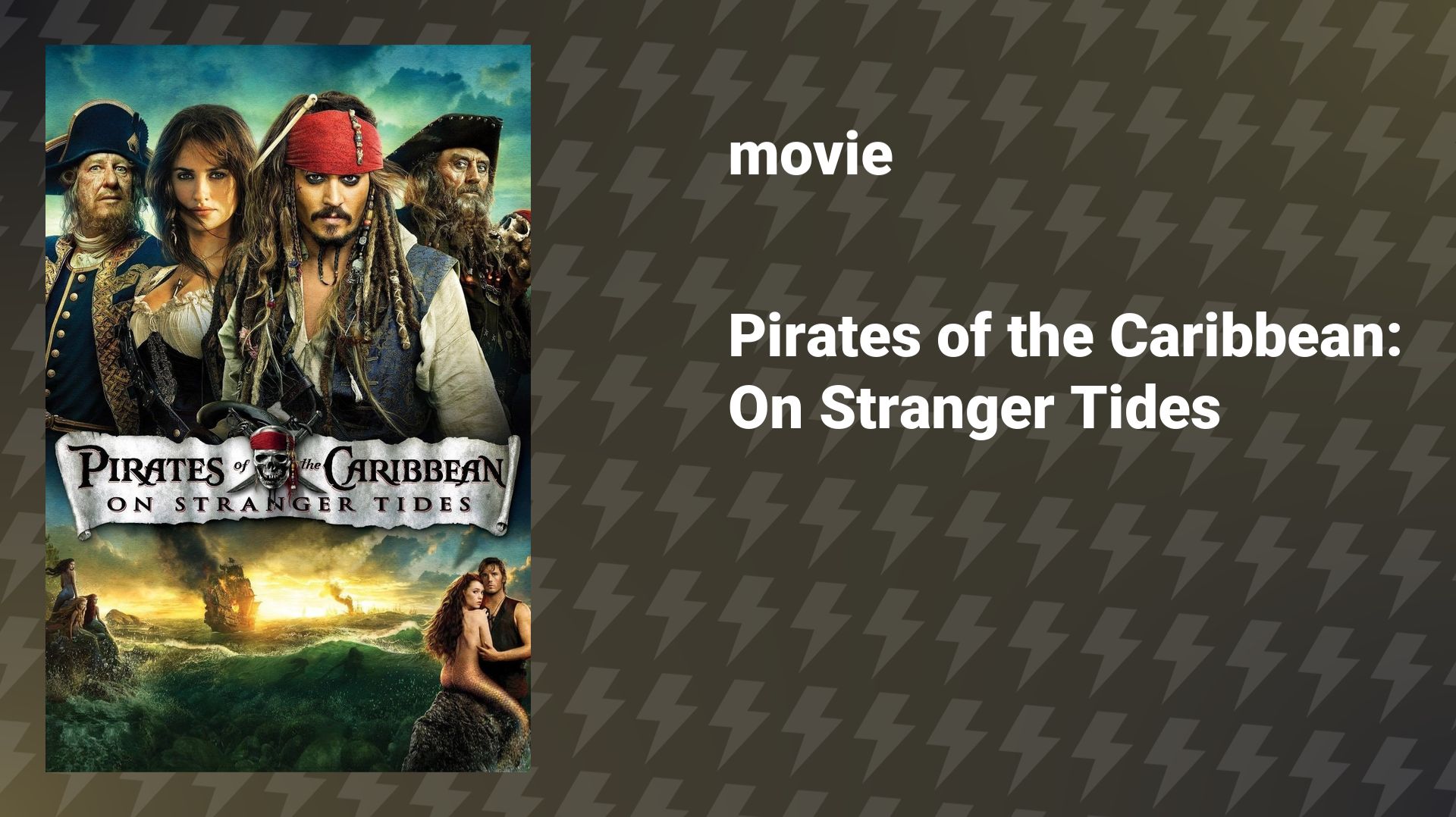 Pirates of the Caribbean: On Stranger Tides (movie, 2011)