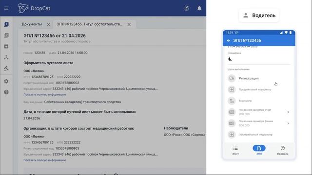 Инструкция к DropCat: Работа с ЭПЛ