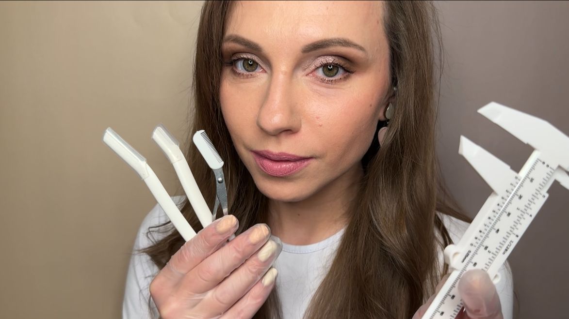 АСМР Коррекция Бровей • БЛИЗКО И МУРАШЕЧНО! • ASMR Eyebrow care