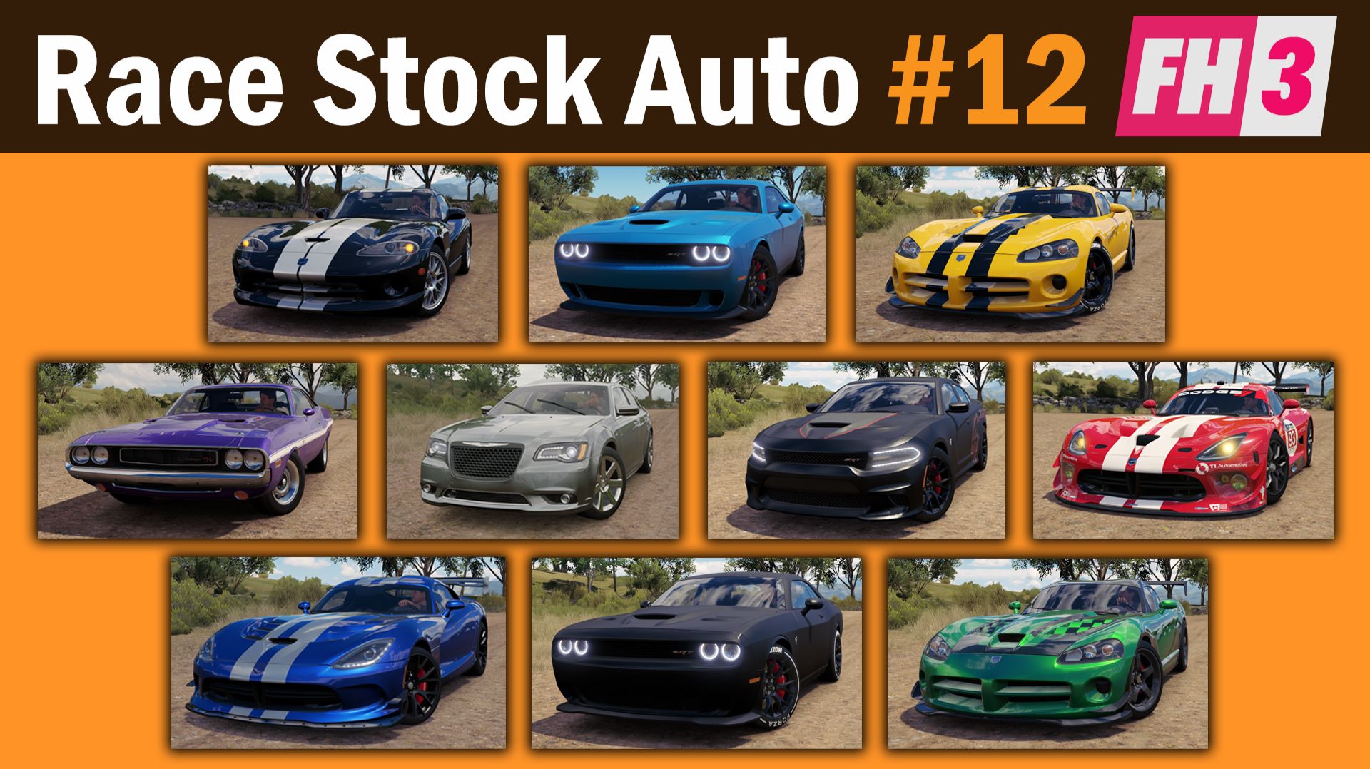 Forza Horizon 3 - Race Stock Auto #12