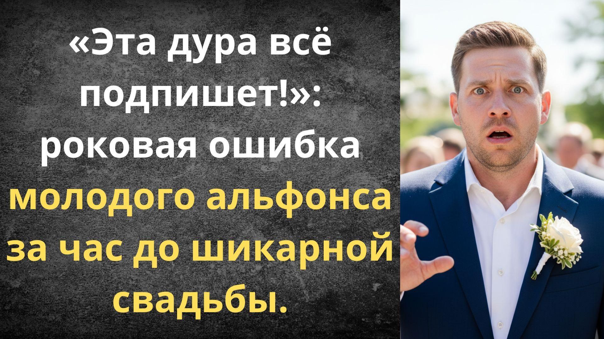 Роковая ошибка молодого жениха | Истории из жизни