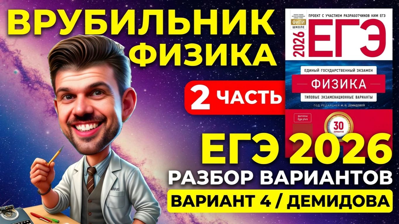 ЕГЭ 2026 Физика Вариант 4 Демидова Часть 2