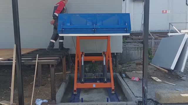 Гидравлический подъемный стол в зону выгрузки склада TS2000ST - аналог Edmolift TS2001B