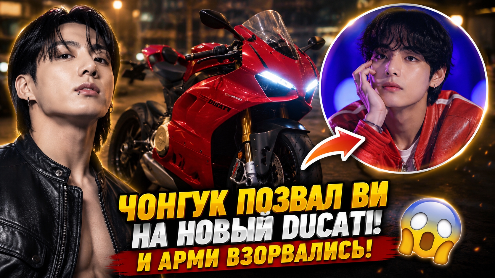 😱🔥 Чонгук купил "Ducati"… и сразу позвал Тэхёна!