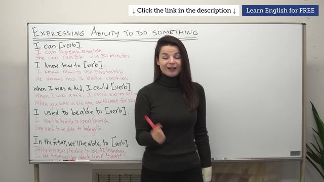 Expressing Ability to Do Something with CAN, COULD or BE ABLE TO - English Grammar