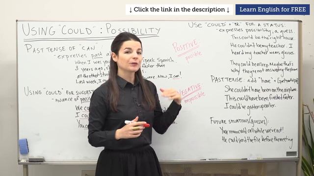 How to Correctly Use Auxiliary Verb COULD - Learn English Grammar