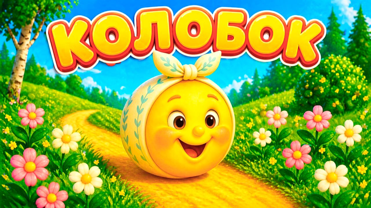 КОЛОБОК - Мультик сказка про колобка | Детская песенка про колобка