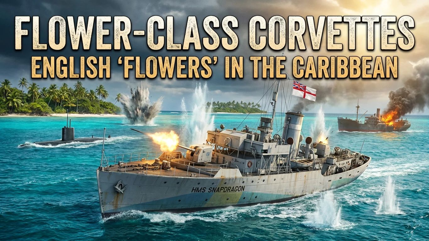 Корветы типа Flower. Английские «Цветы» в Карибском море.