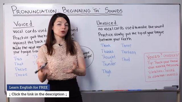 How to pronounce the TH sounds in English - Perfect English Pronunciation